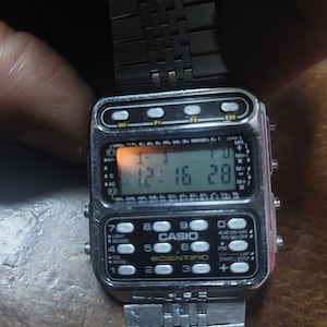 Vintage 1983 Casio 197 Cfx-200 Scientific Calculator Watch *** Great ...