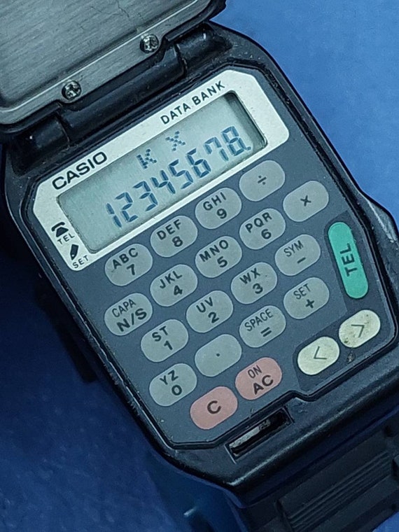 Rare Vintage Casio Flip top Data Bank Calculator Digi… - Gem
