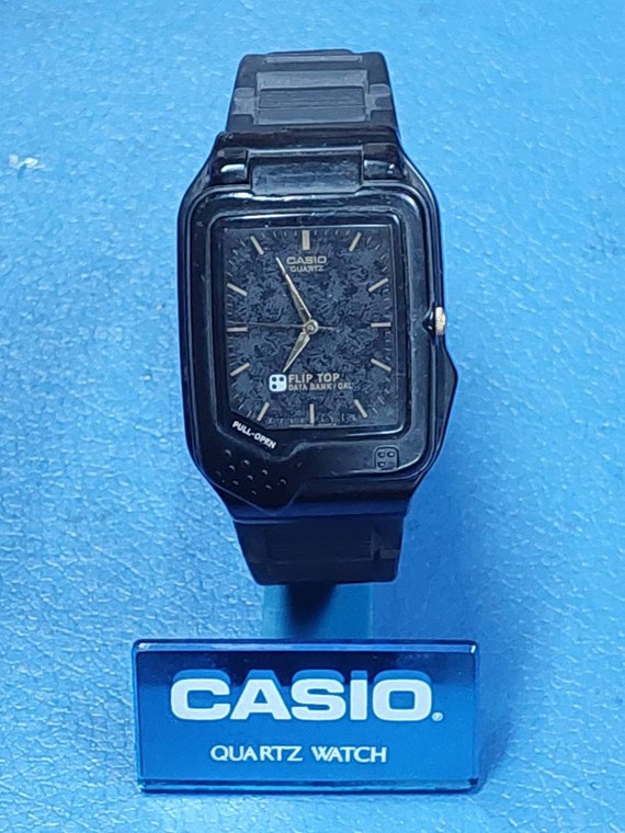 Rare Vintage Casio Flip top Data Bank Calculator Digi… - Gem