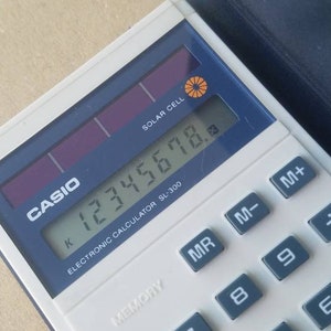 NOS Vintage Casio SL-300 Calculator Solar Cell Compact Case Pocket ...