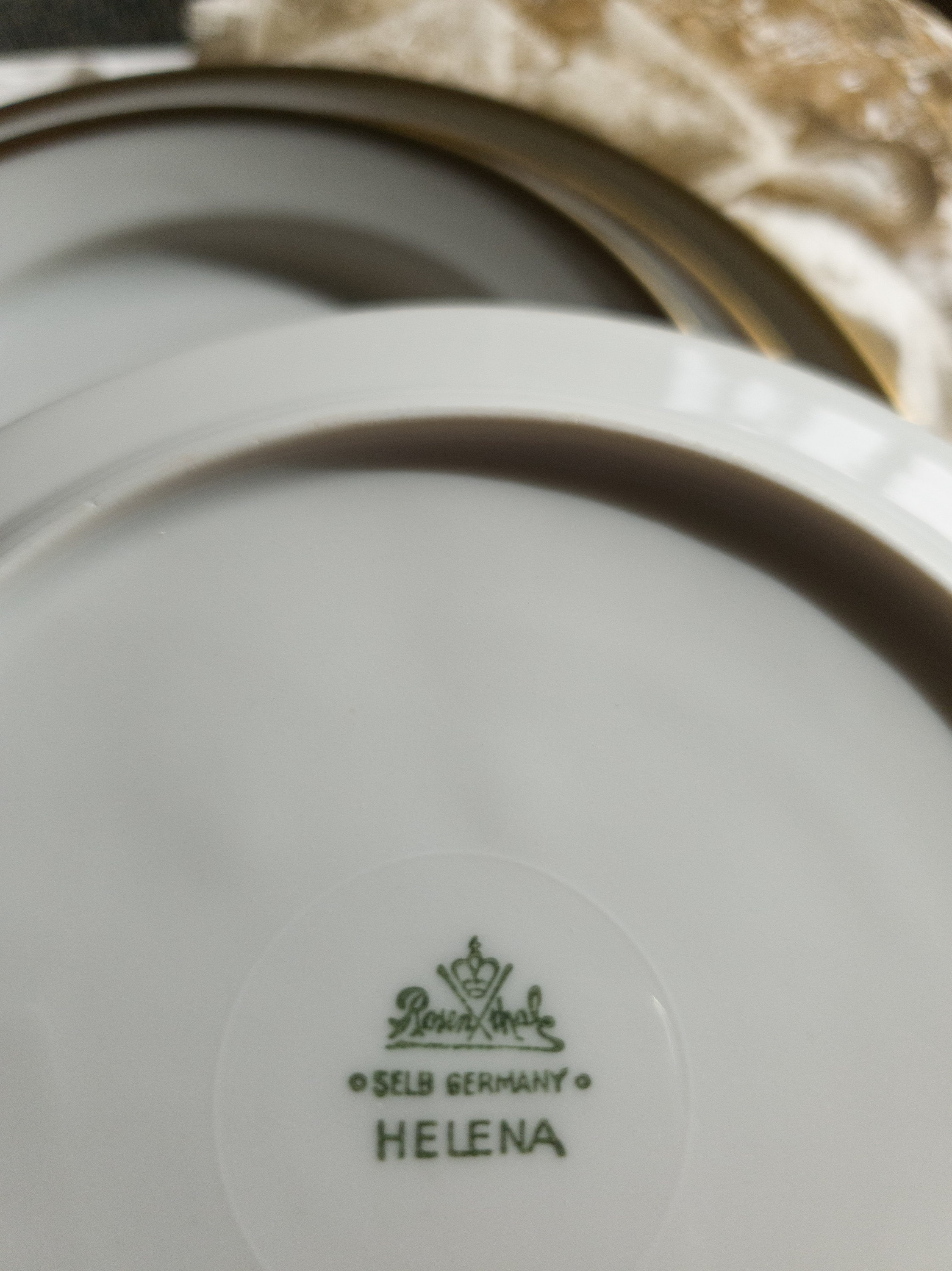 C1938 Rosenthal-continental Selb Bavaria helena R3147 Gold-rimmed ...
