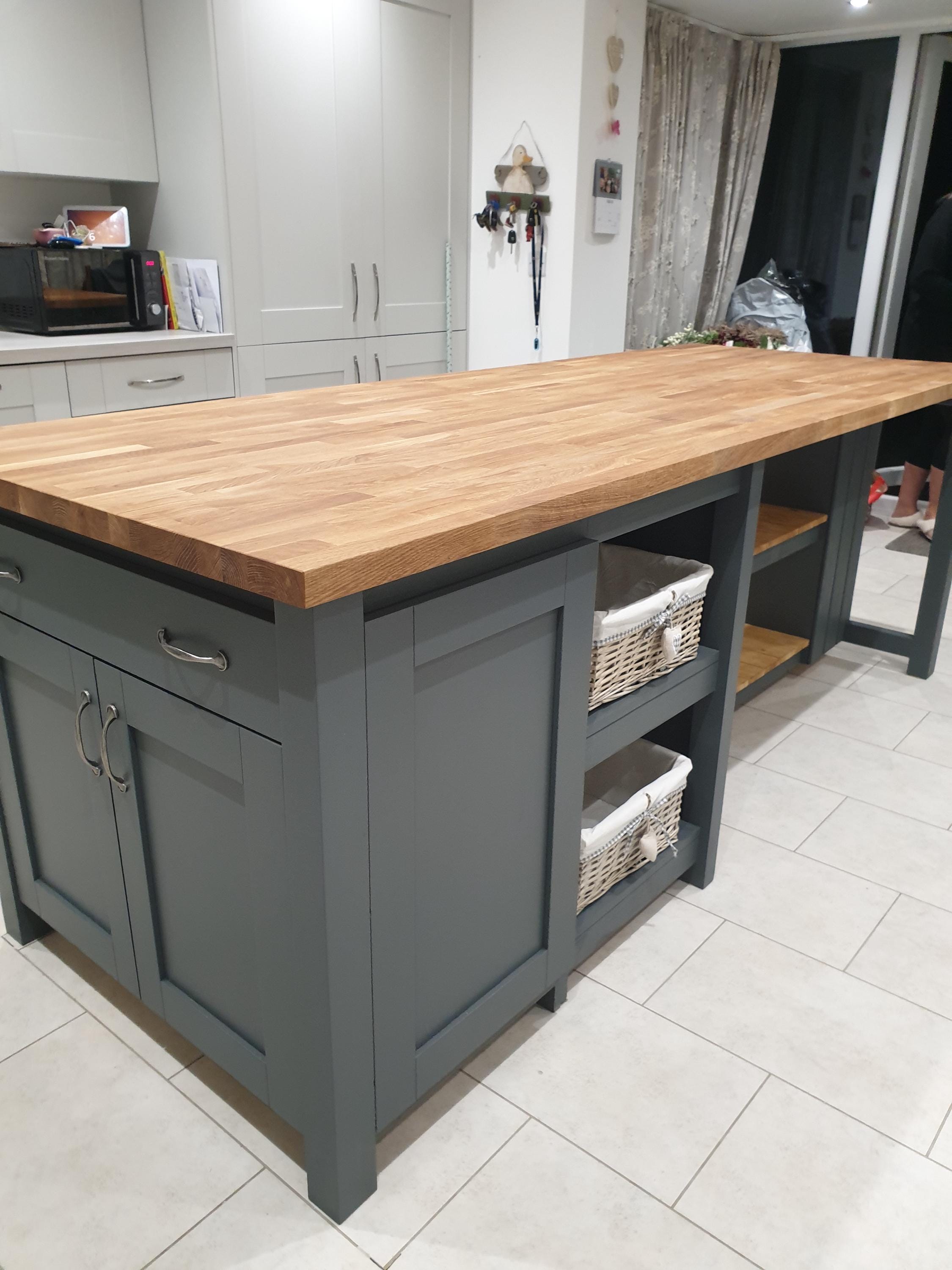 The Whitby T Shape Kitchen Dining Island - Etsy UK