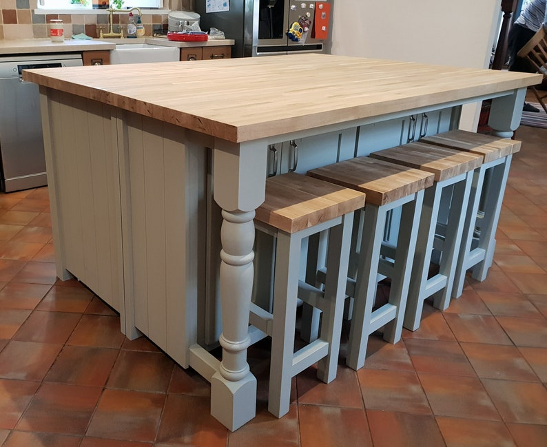 Large Bespoke Kitchen Island (the Bicester) - Etsy UK