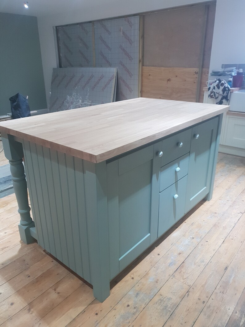 Bespoke farmhouse kitchen island The Burford | Etsy