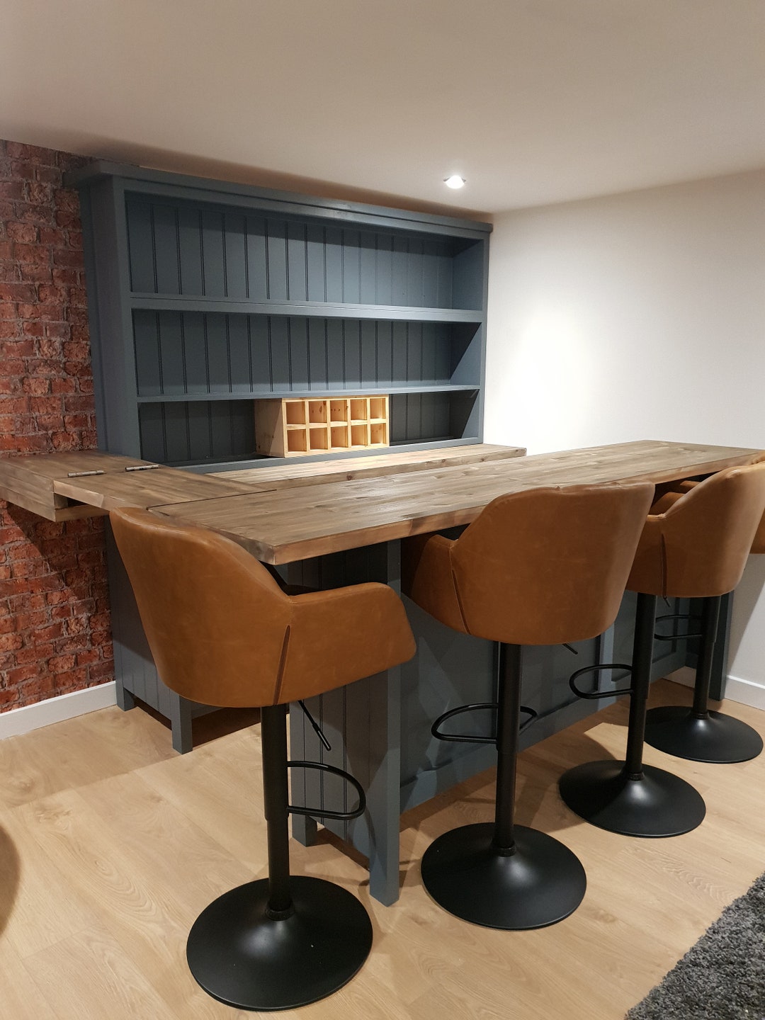 Home Entertainment Bar Counter and Wine Bar Display, the Devon - Etsy UK