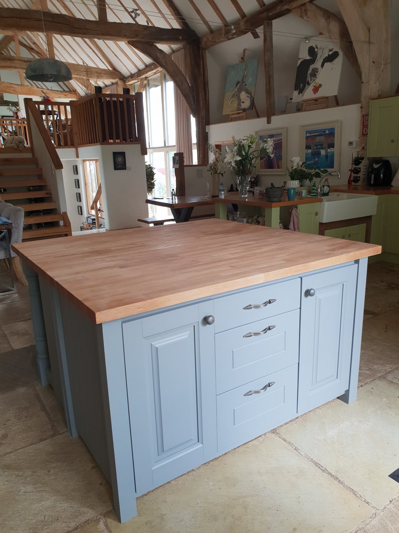 Large Bespoke Kitchen Island (the Bicester) - Etsy UK