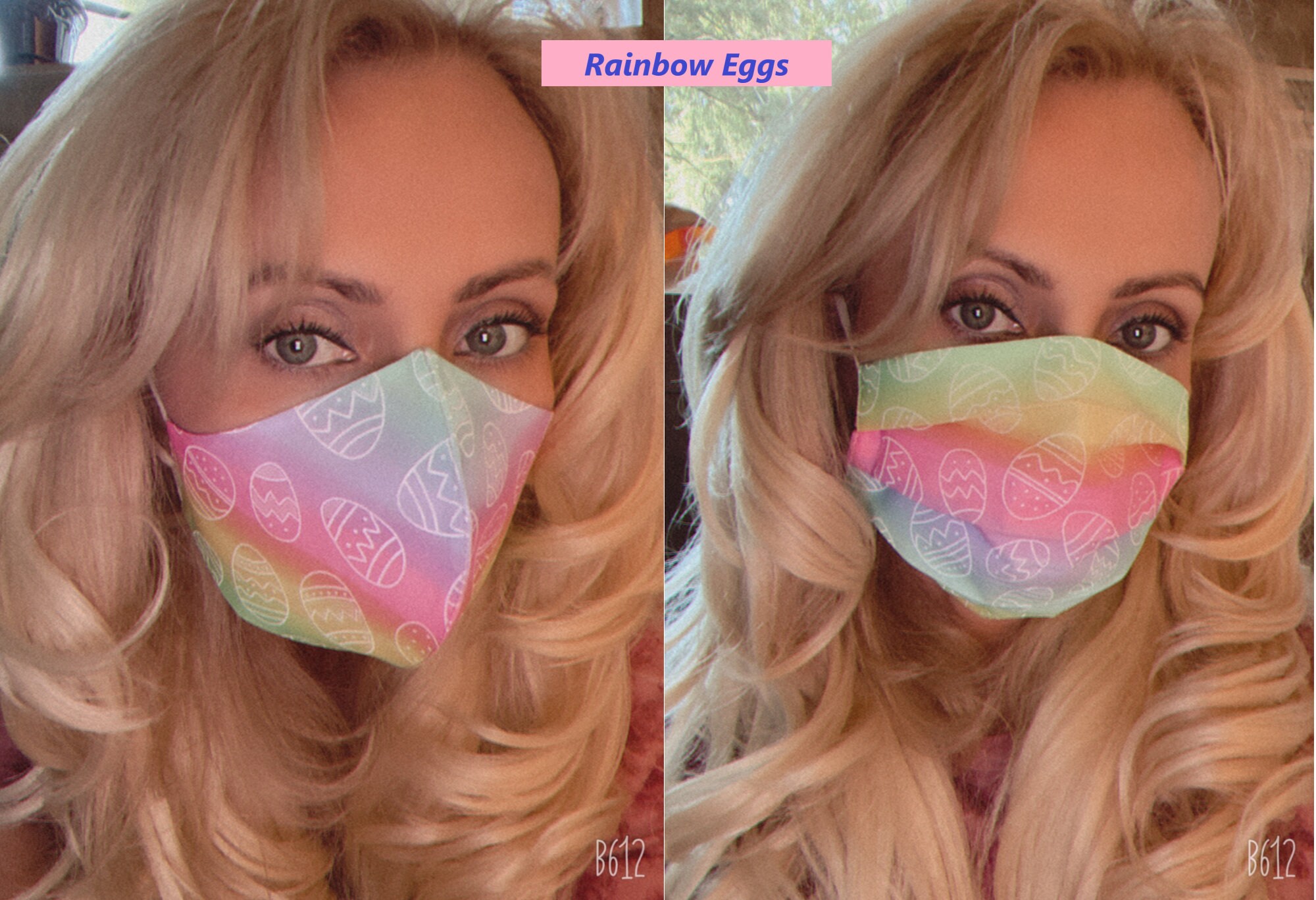 Quilted Bunnies Mask Easter Face Mask Spring Face Mask | Etsy