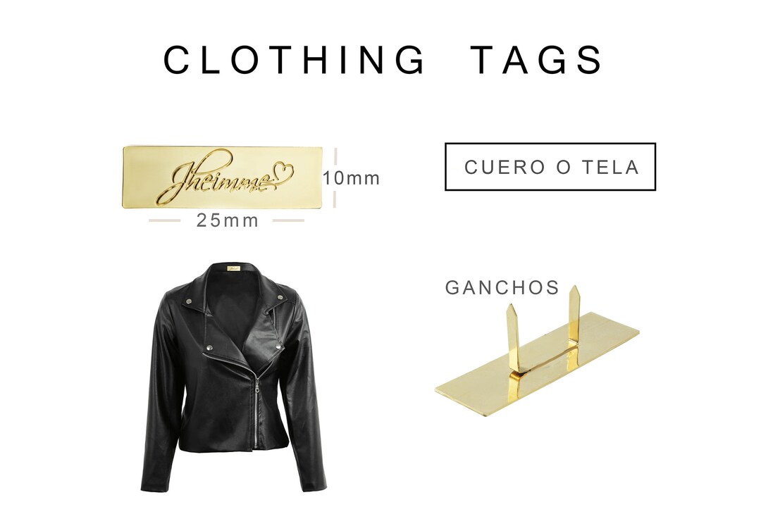 Customizable Gold Plated Clothing Tags With Hooks - Etsy