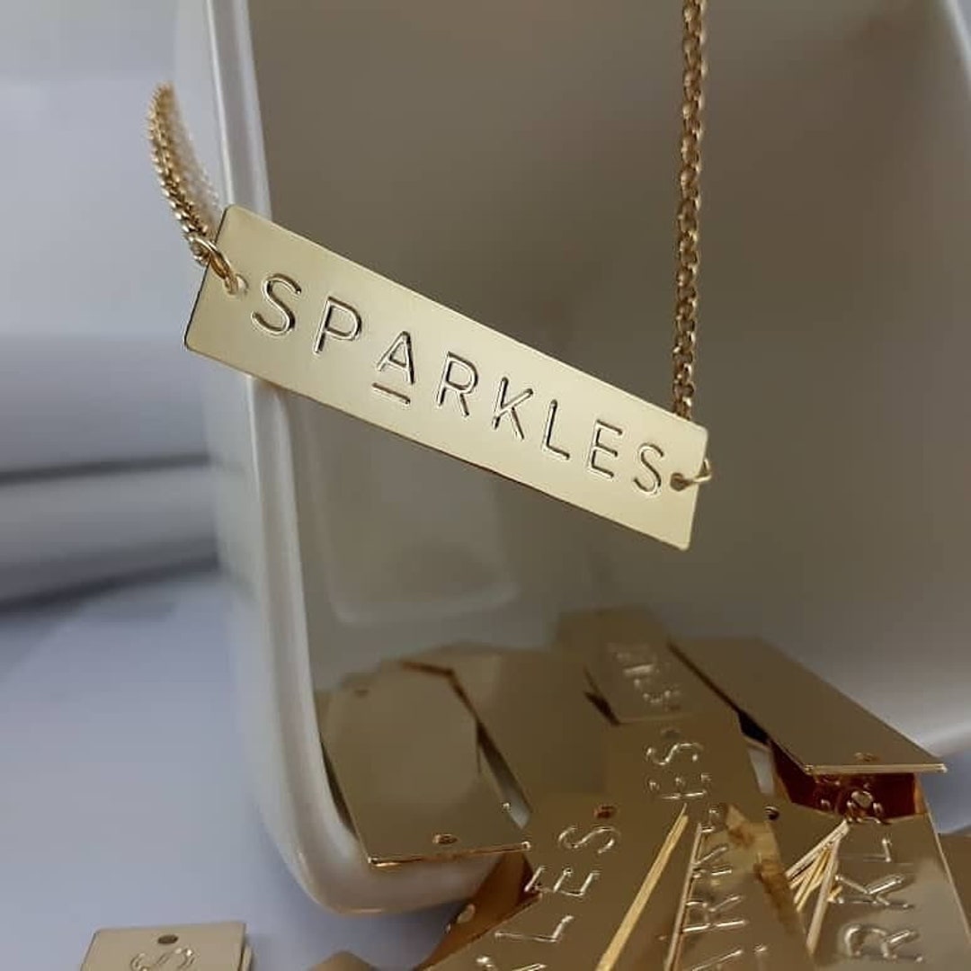 Custom Gold Plated Metal Tags, Laser Engraved Jewelry & Clothing Labels ...