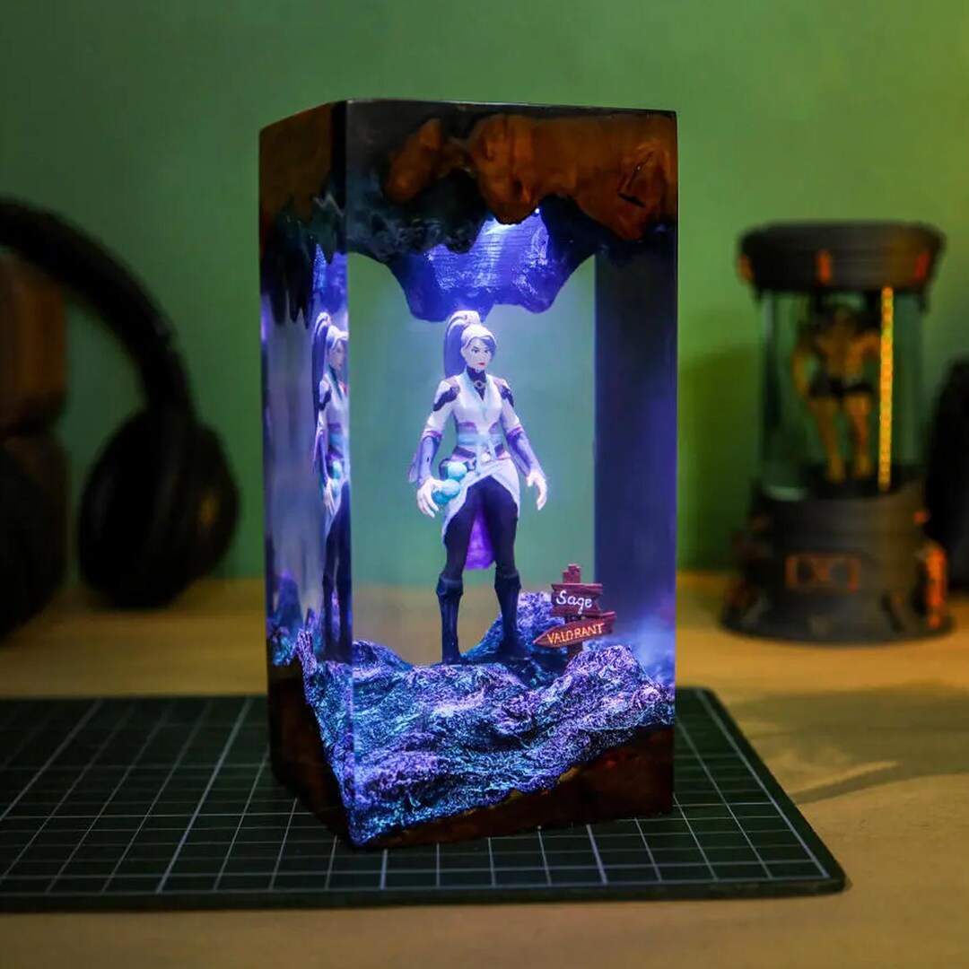 Sag'e Valor.ant Game Handmade Resin Lamp,diorama Resin Epoxy,epoxy and ...