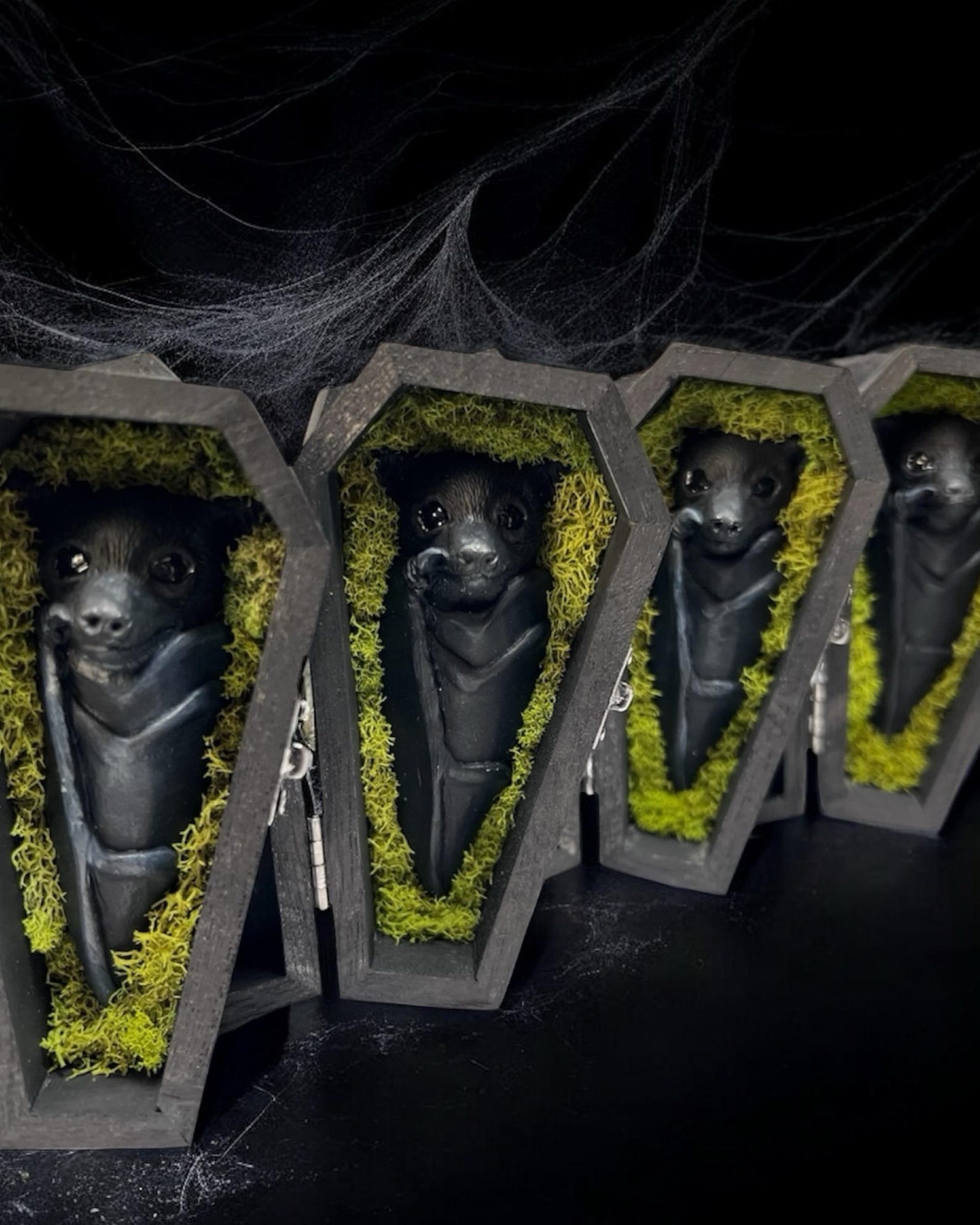 Mini Coffin Box With Bat – Creepy Cute Gothic Coffin Decor, Spooky ...