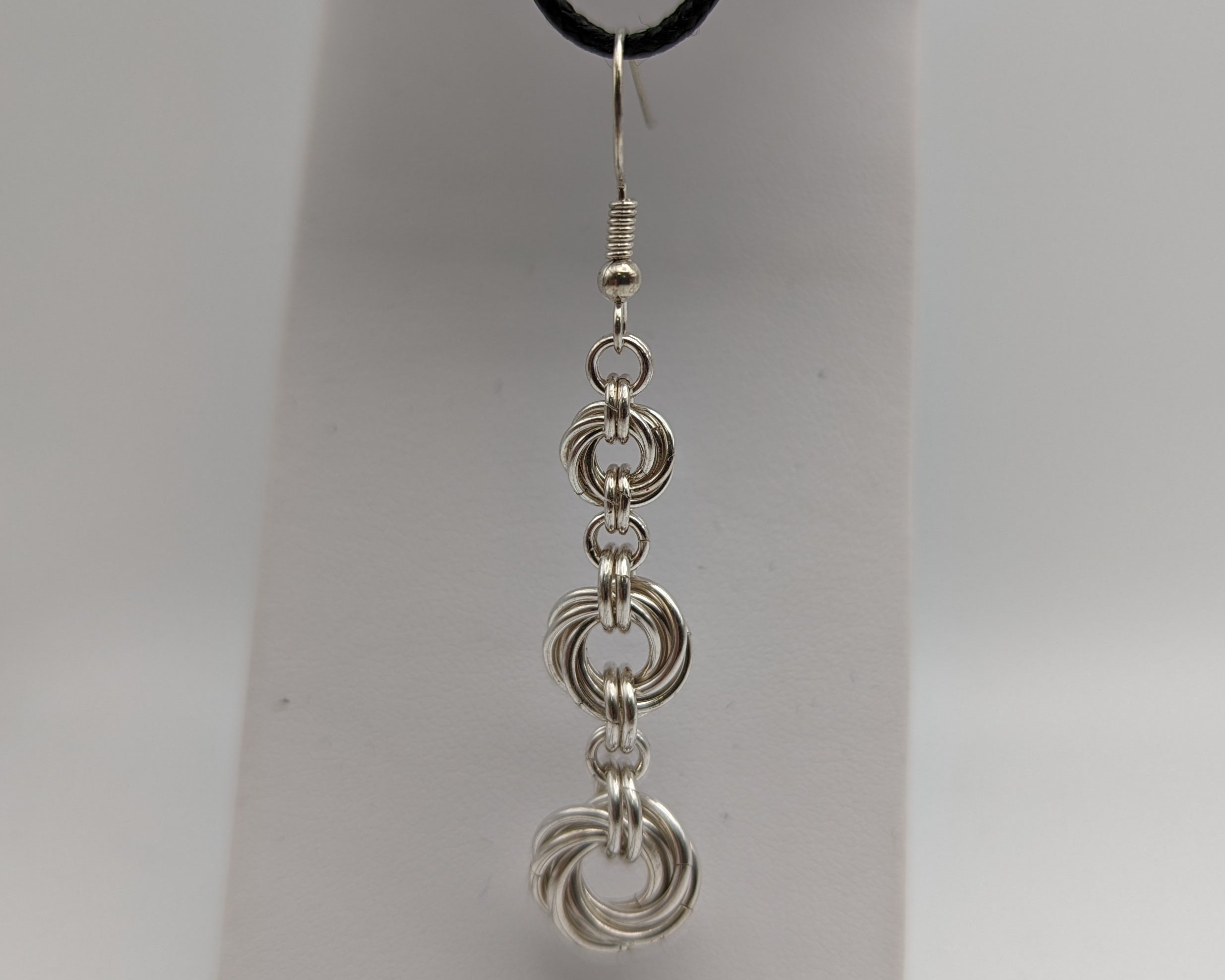 Sterling Silver Triple Mobius Ball Earrings - Handmade Chainmaille ...