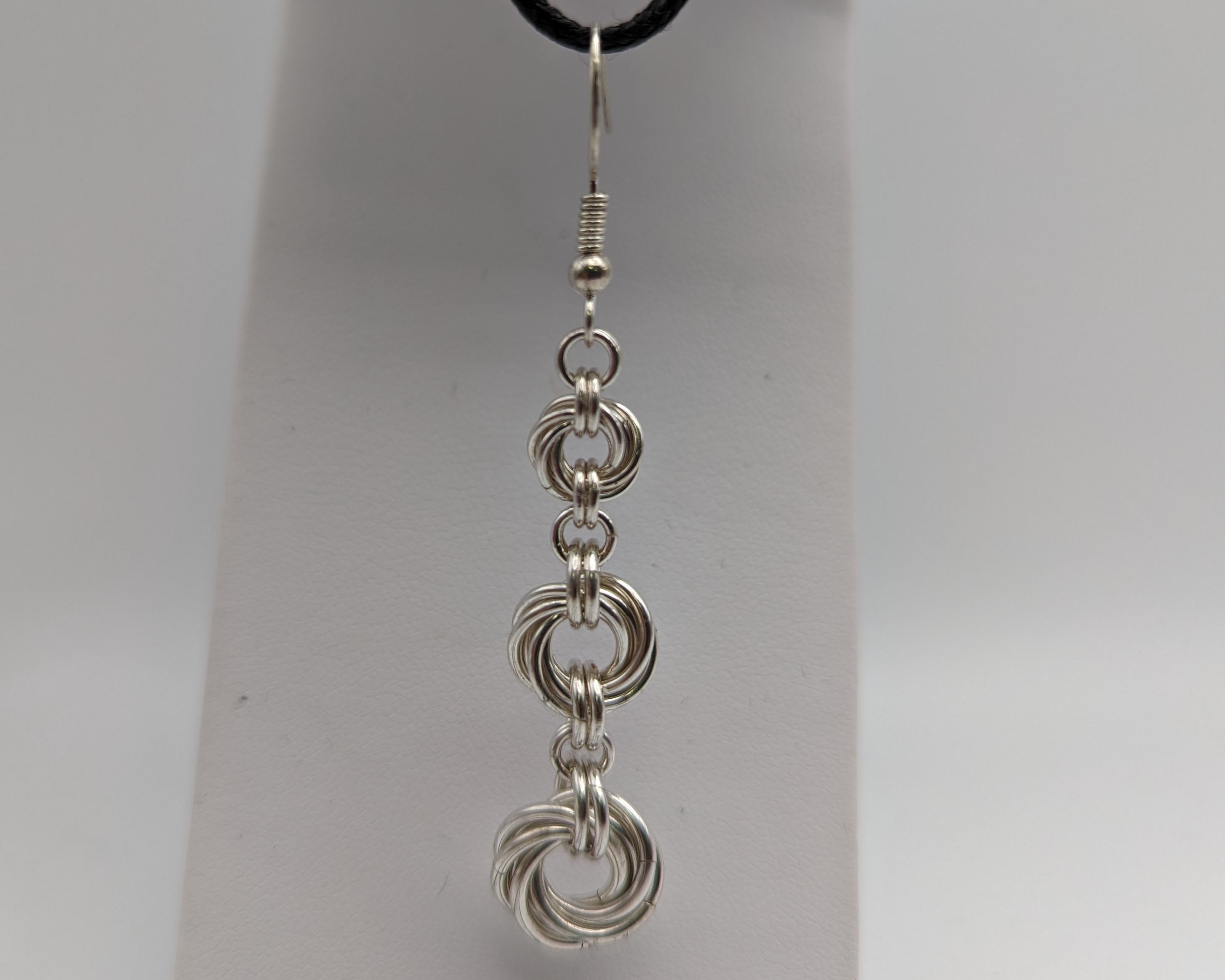 Sterling Silver Triple Mobius Ball Earrings - Handmade Chainmaille ...