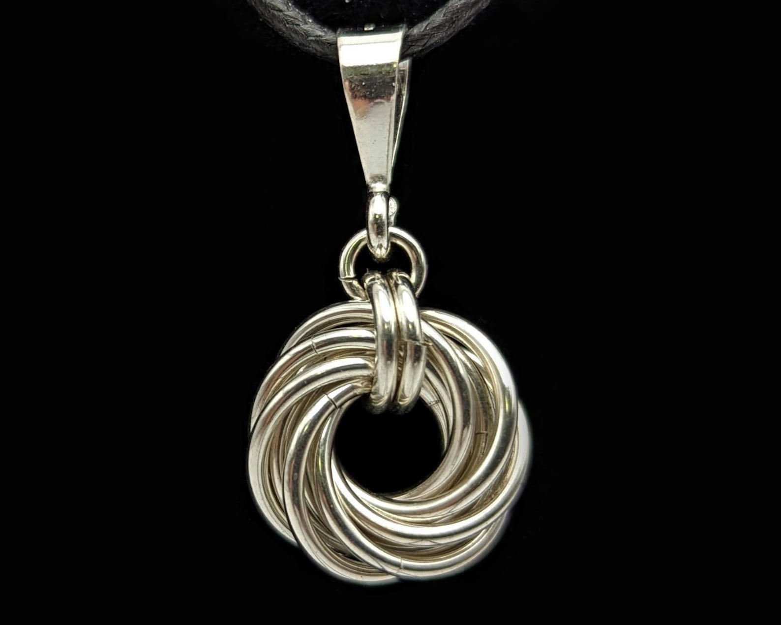 Sterling Silver Mobius Ball Pendant - Handmade Chainmaille Jewelry - Etsy