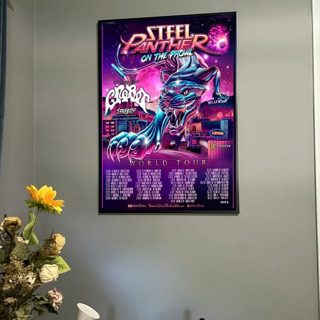 Steel Panther On The Prowl World Tour 2023 Poster