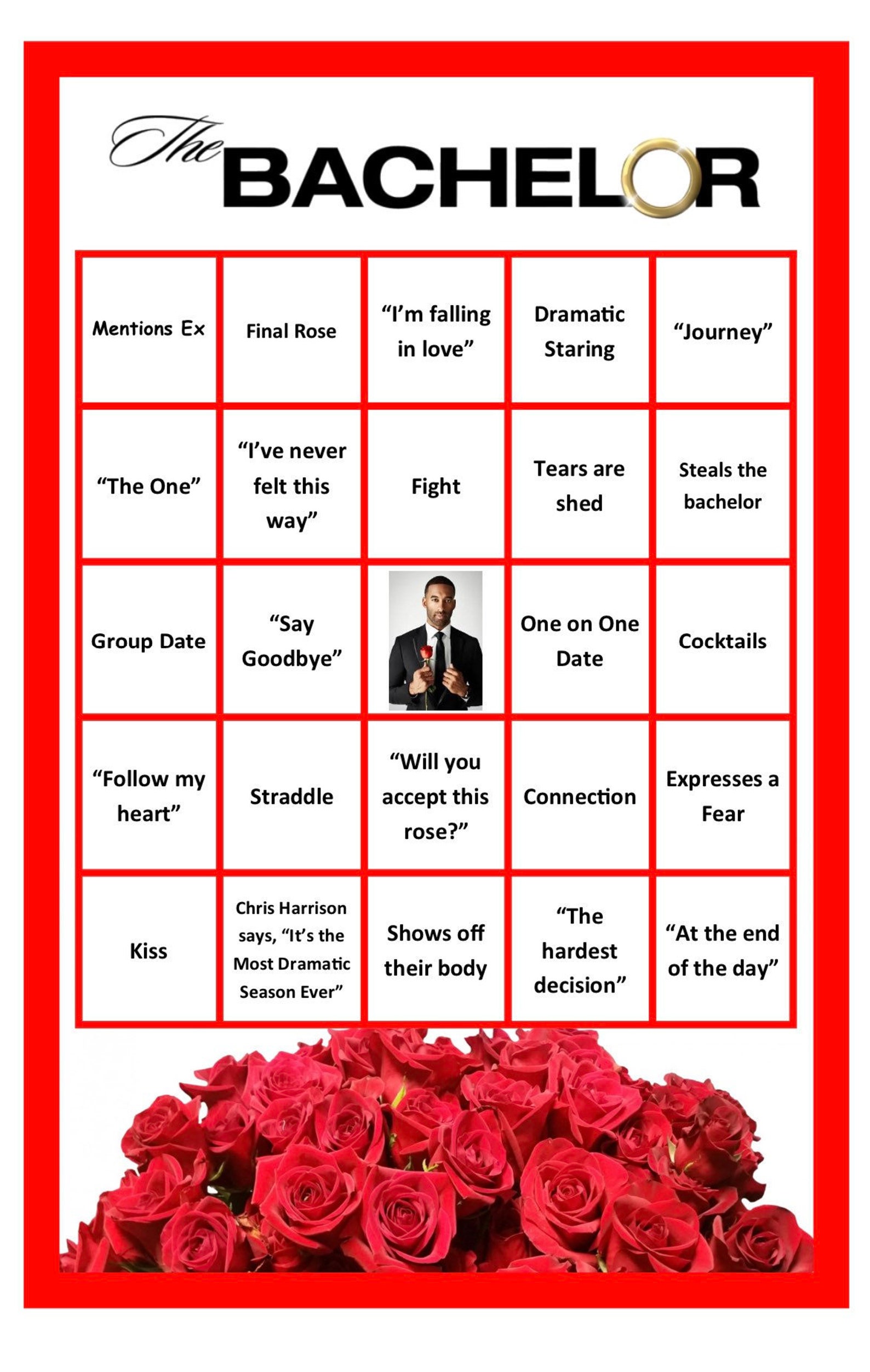 The Bachelor BINGO | Etsy