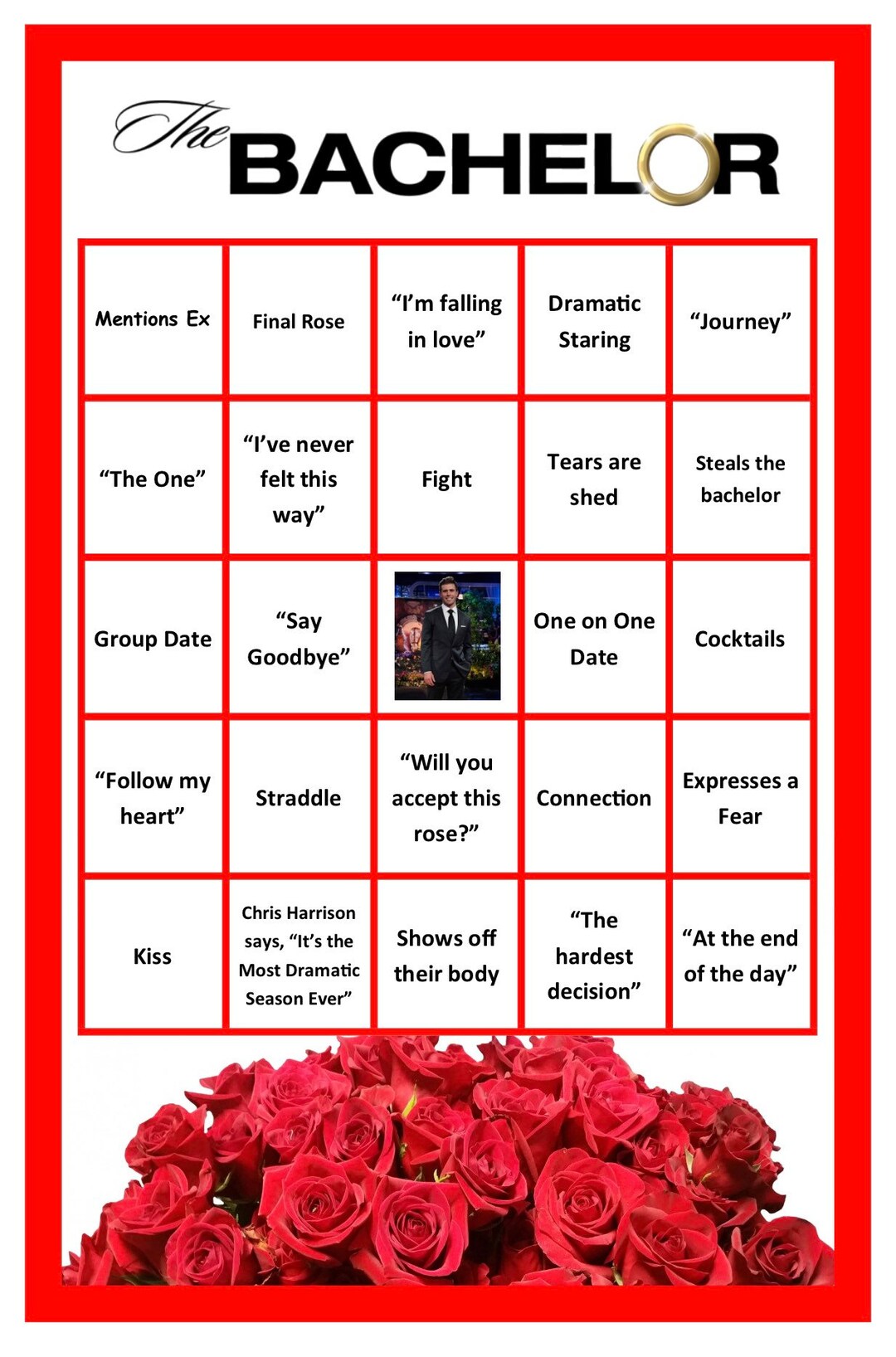 The Bachelor BINGO - Etsy