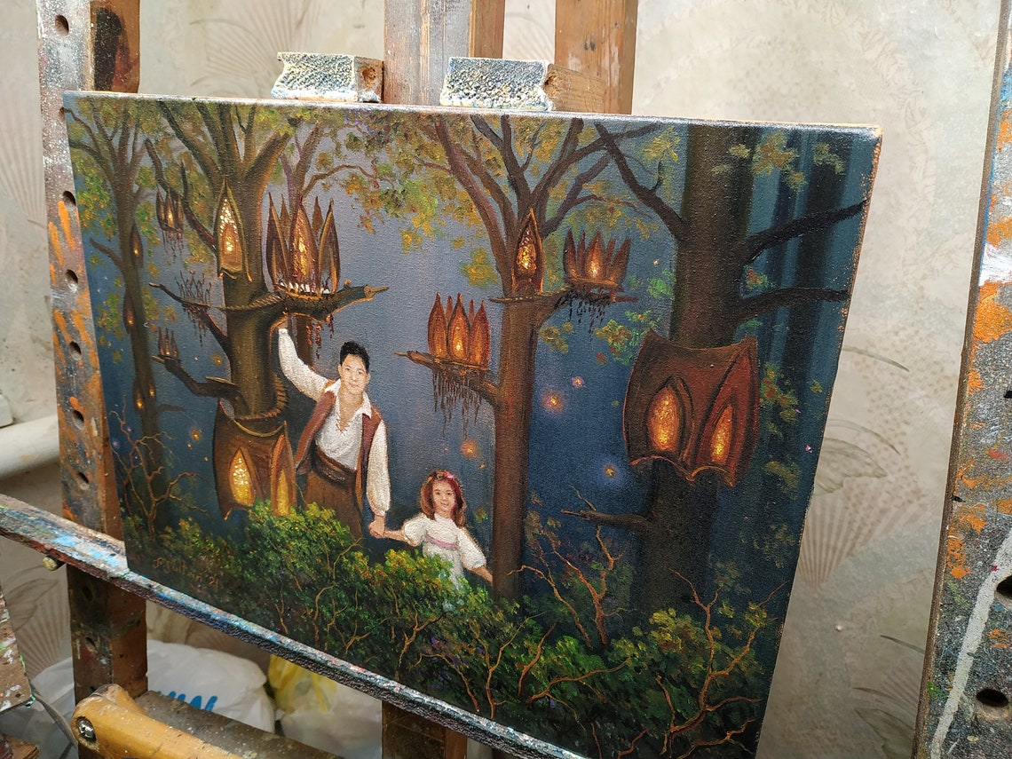 Custom Oil Portrait Painting on Canvas Commission Landscape - Etsy