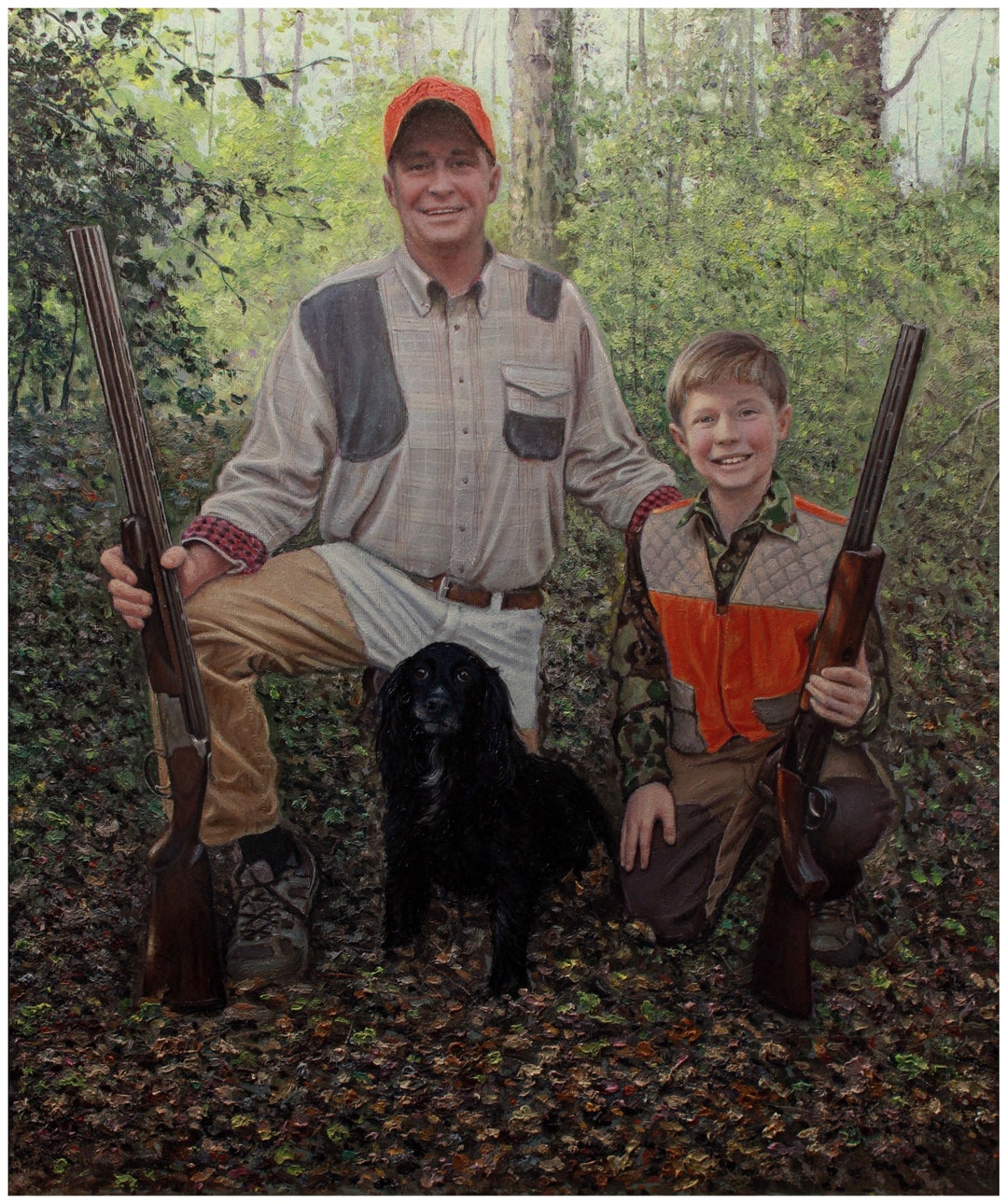 Commission Oil Portrait Handmade, Custom Portrait From Photo, Hunting ...