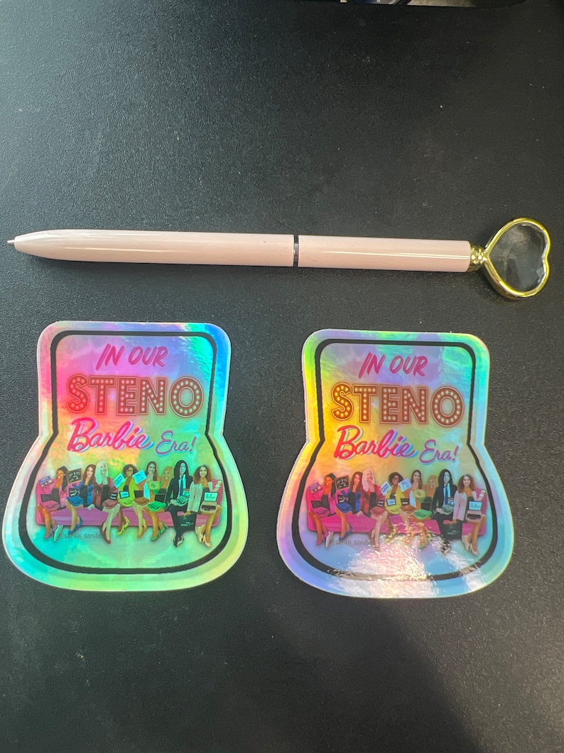 Steno Barbie Holographic Sticker/magnets - Etsy