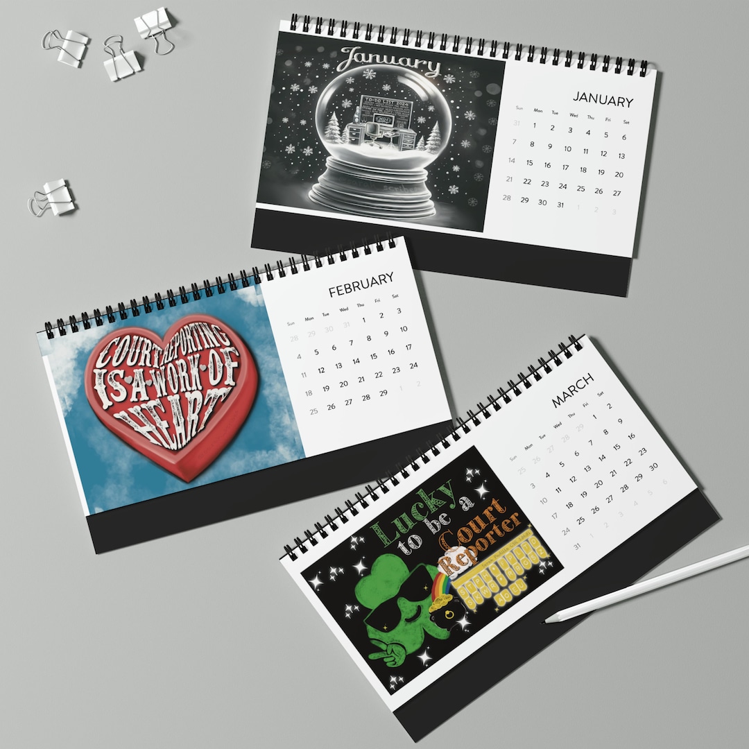 It's Me, Hi. I'm the Court Reporter, It's Me 2024 Desktop Calendar - Etsy
