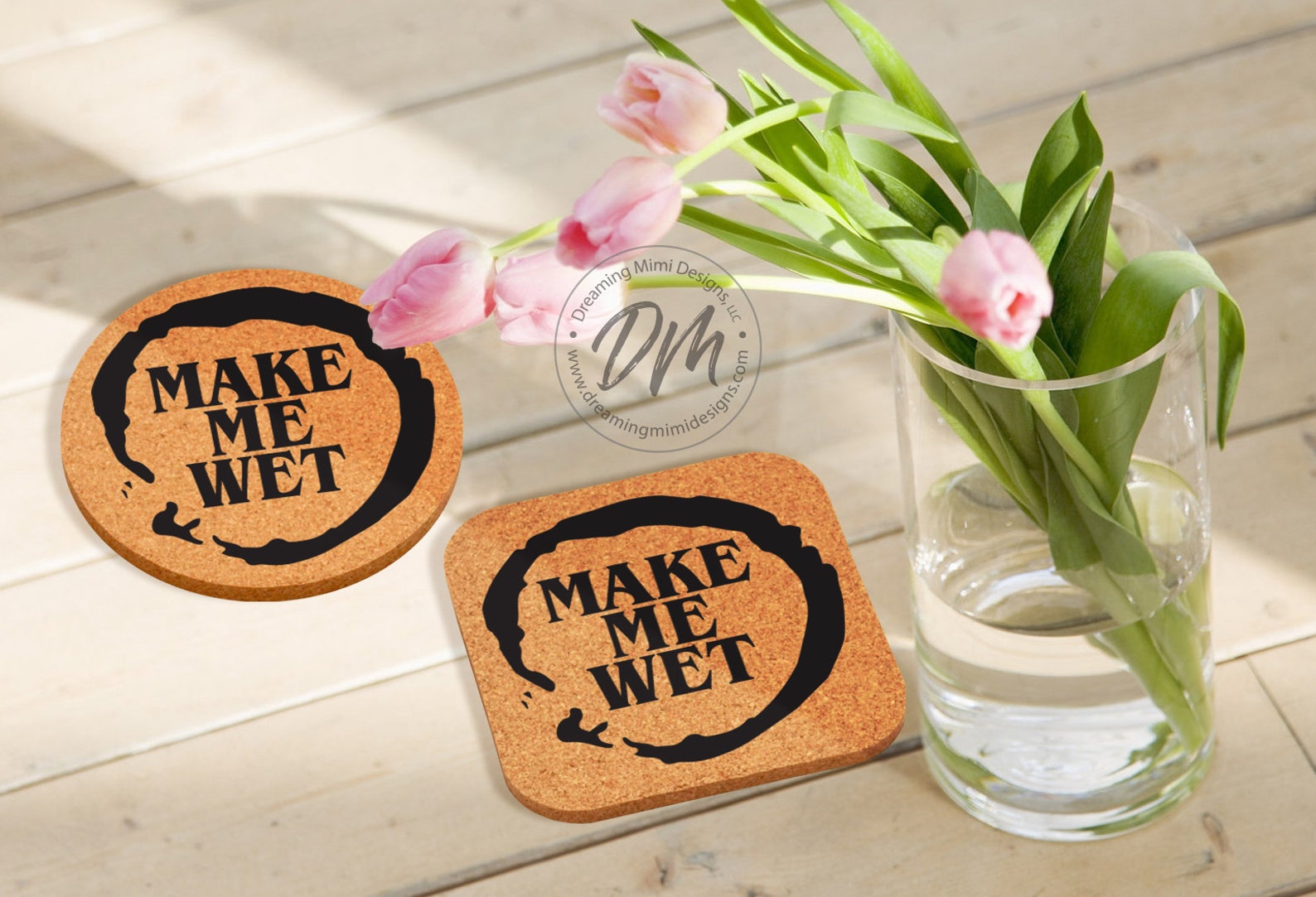 Make Me Wet Coaster Fun Cork Coasters Gag Gift Custom - Etsy