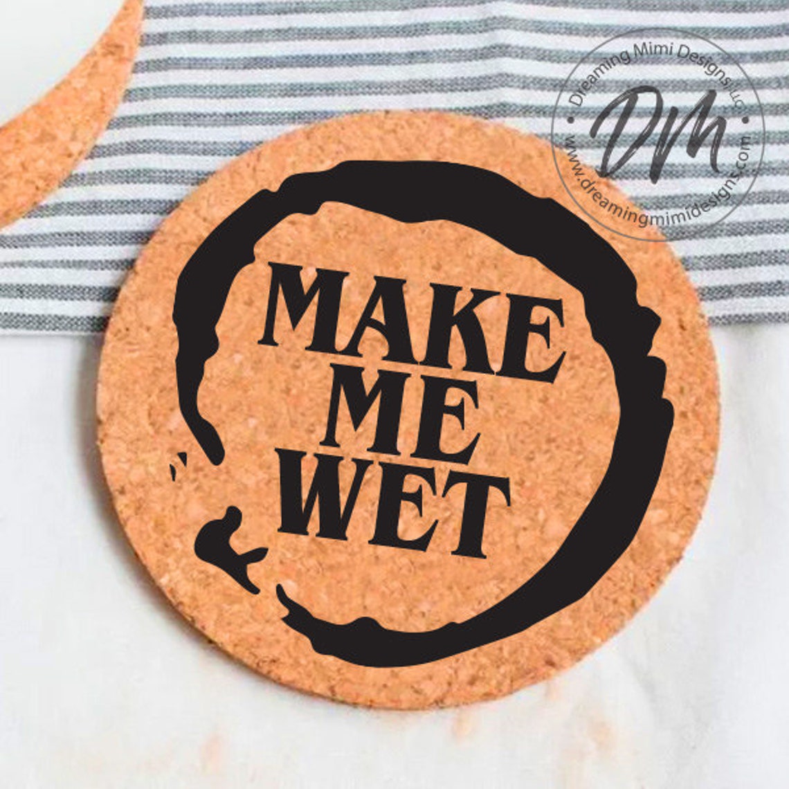 Make Me Wet Coaster Fun Cork Coasters gag gift custom | Etsy