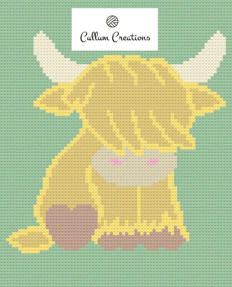 C2C Highland Cow by Cullum Creations - Etsy