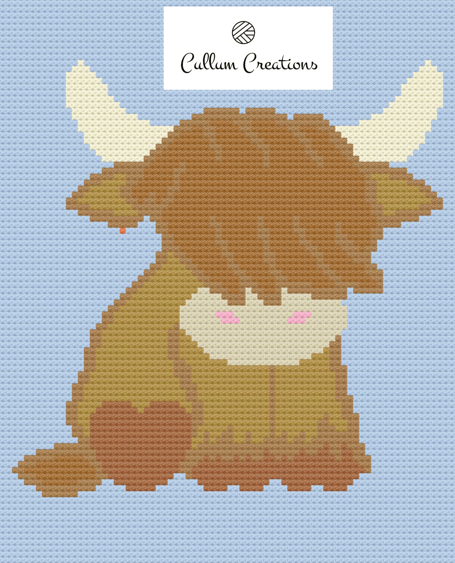 C2C Highland Cow by Cullum Creations - Etsy