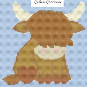 C2C Highland Cow by Cullum Creations - Etsy