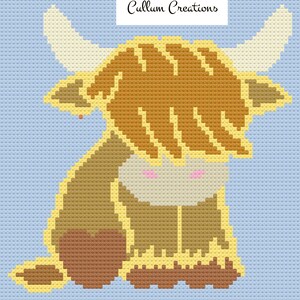 C2C Highland Cow by Cullum Creations - Etsy