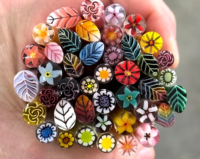 Mega Mix 90coe Murrini Murrine Millefiori Wilderness Glass - Etsy