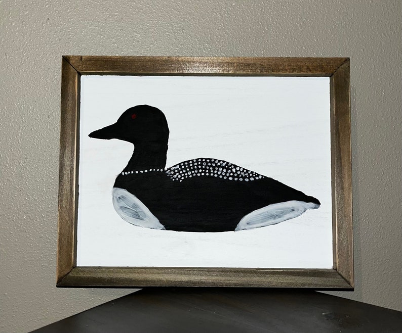 Hand Painted Loon Wooden Sign - Etsy