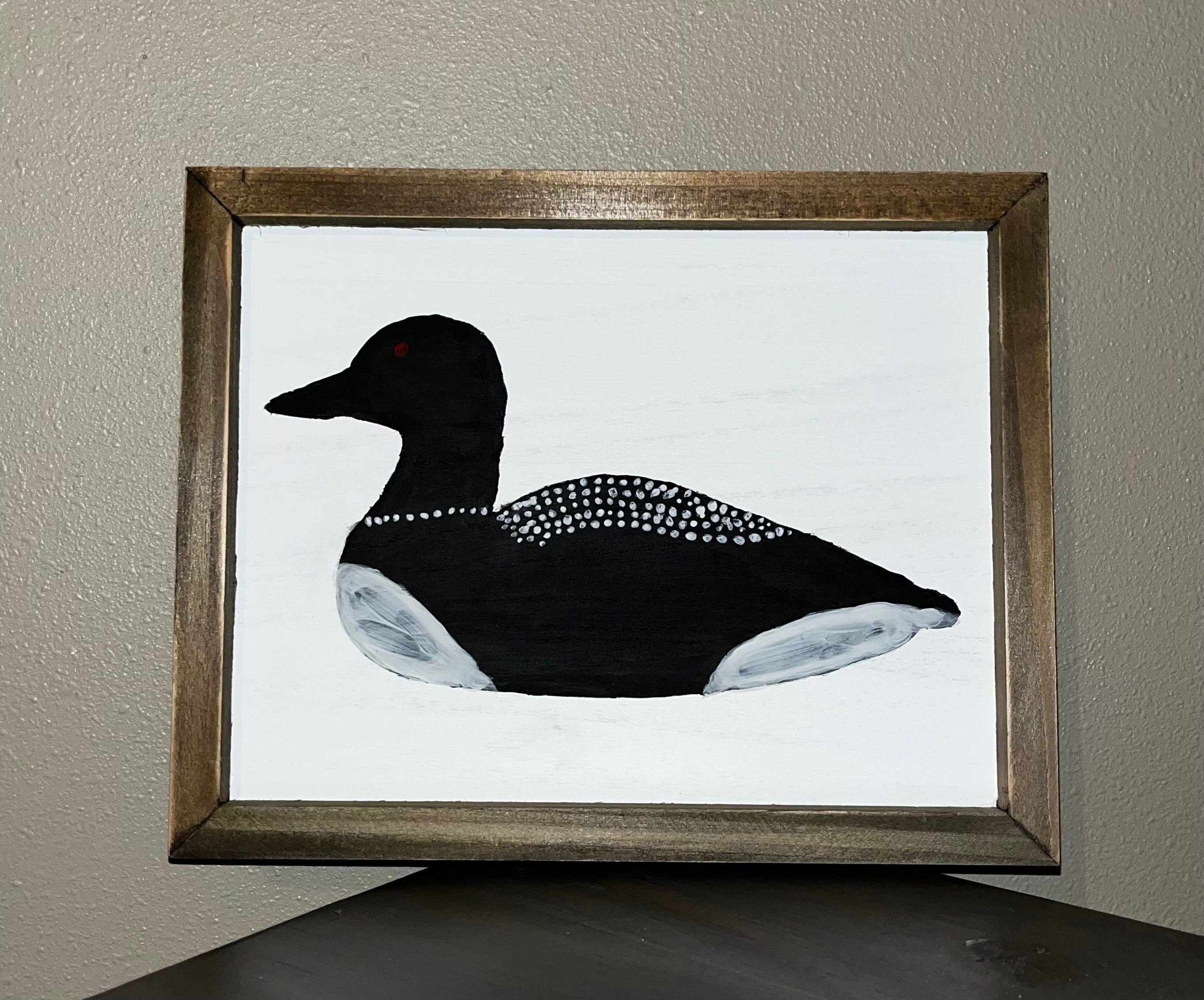 Hand Painted Loon Wooden Sign - Etsy