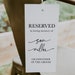 Reserved Sign, Folded Reserved Sign, Reserved Wedding Table Signs ...