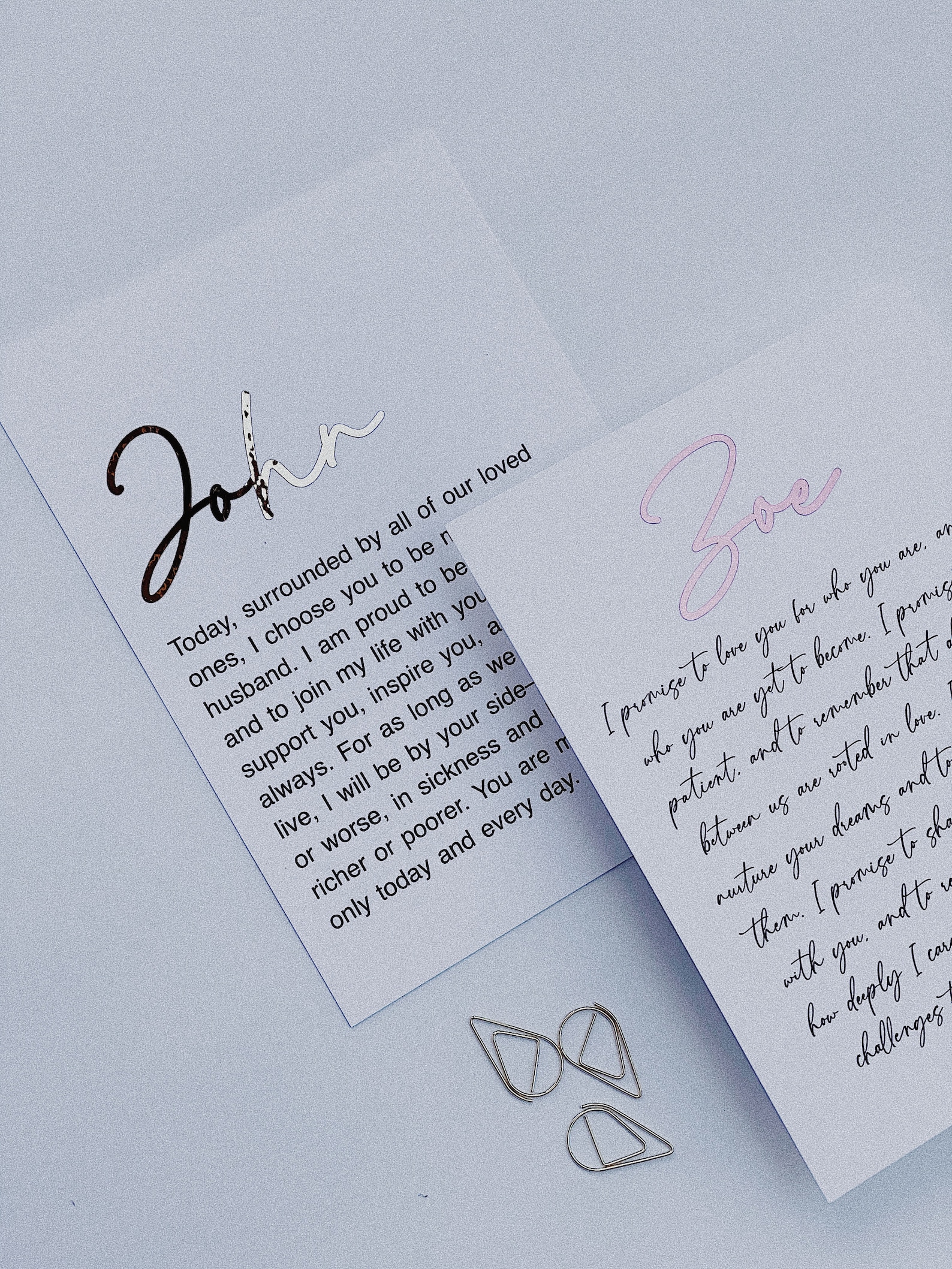 Custom Wedding Vow Cards Vow Renewal Cards Vow Cards His | Etsy