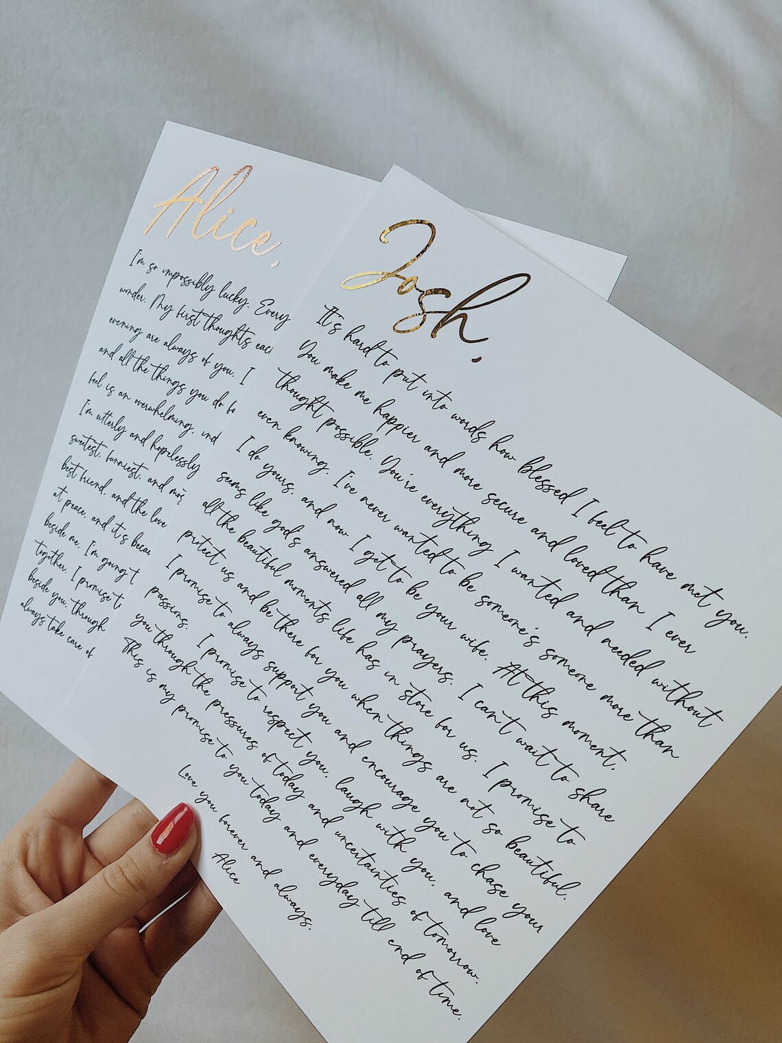 Custom Wedding Vow Cards Vow Renewal Cards Vow Cards His - Etsy