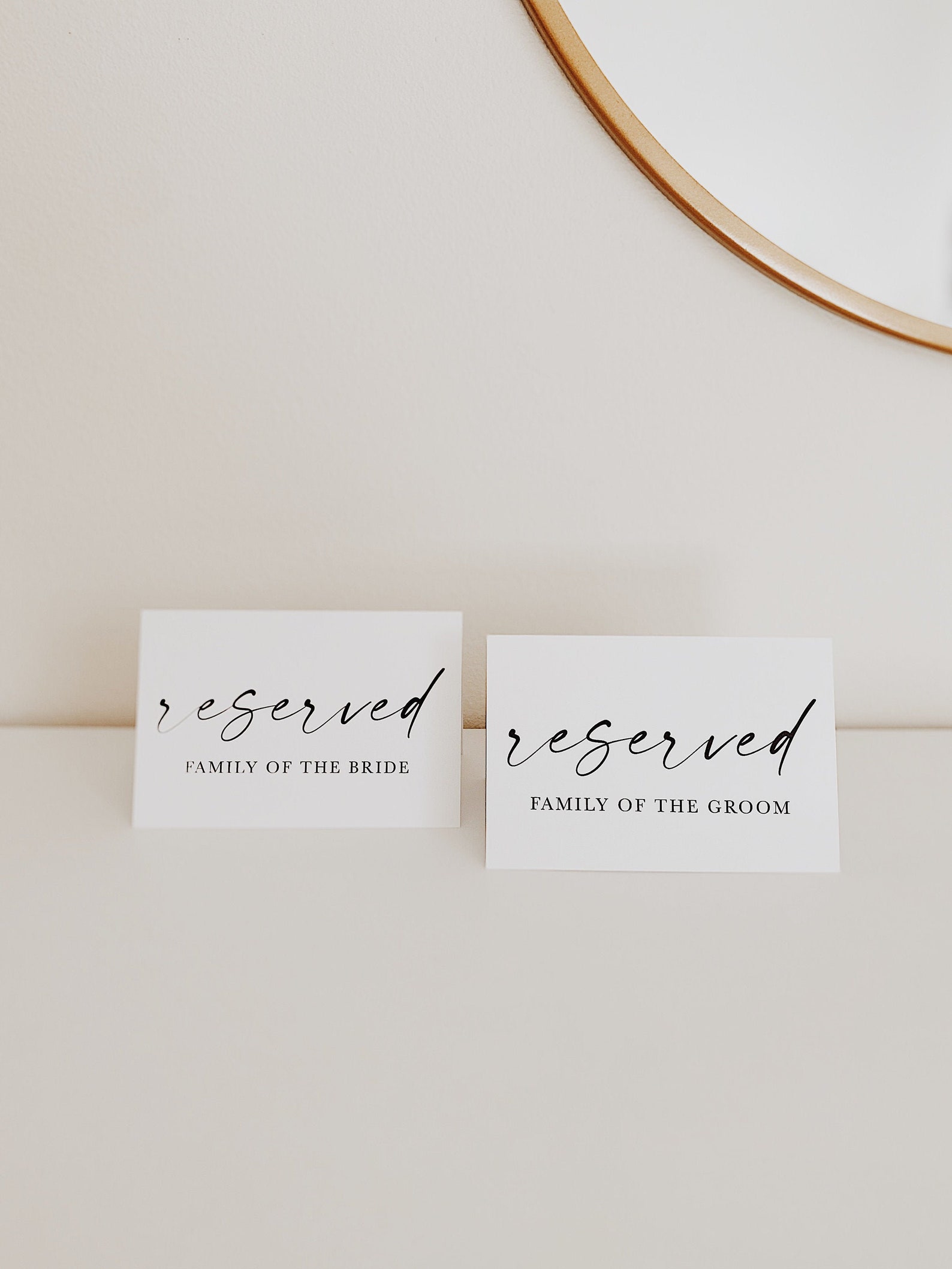 Reserved Sign, Folded Reserved Sign, Reserved Wedding Table Signs ...