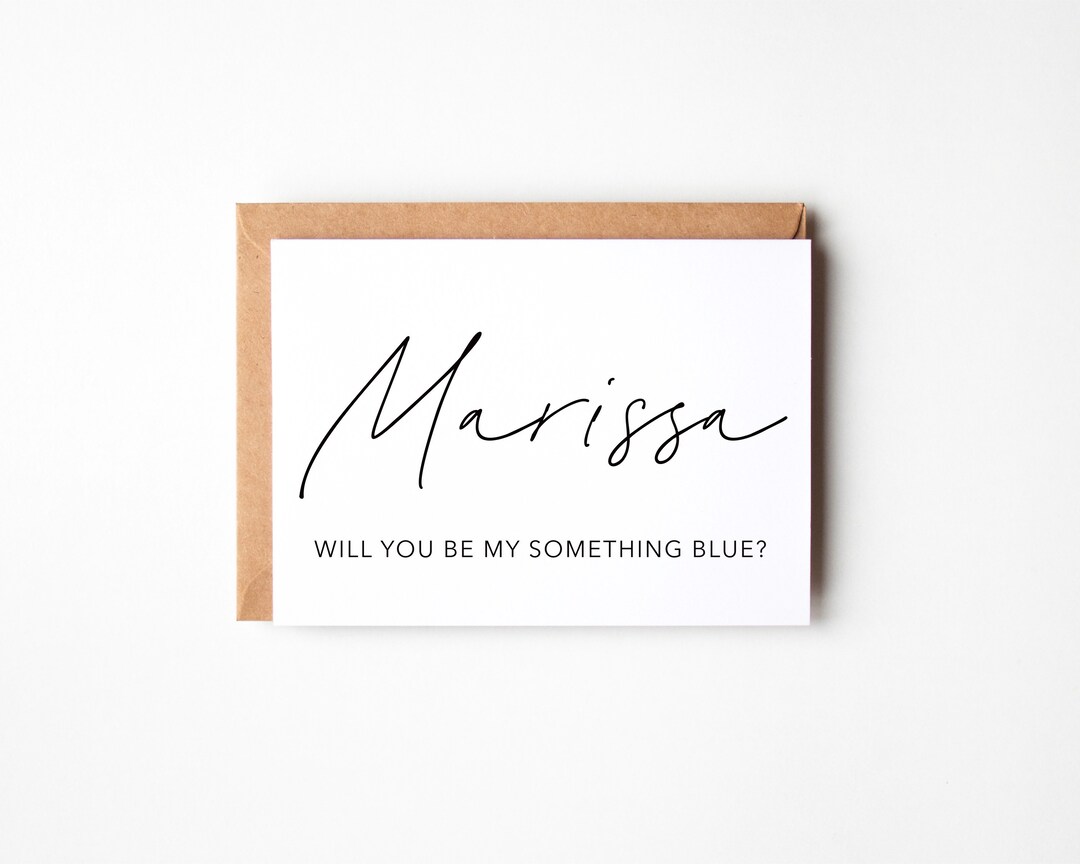 Will You Be My Something Blue Card, Something Blue Card, Bridesmaid ...