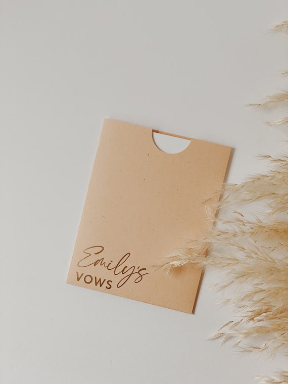 Personalized Wedding Vow Cards Vow Renewal Cards Vow Cards | Etsy