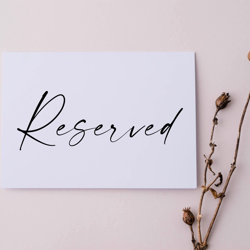 Reserved Sign - Etsy