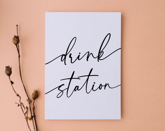 Drink Station Sign Printable - Etsy