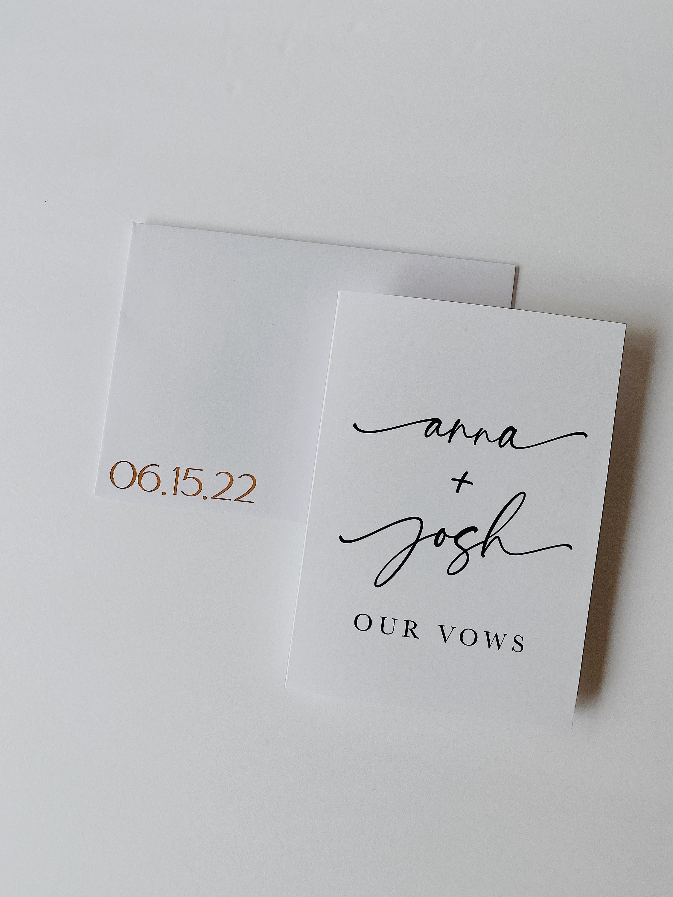 Vow Card Set of 2 Vow Cards Wedding Vow Cards Personalized | Etsy