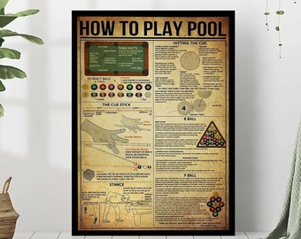 Billiards Knowledge Poster Pool Poster Billiards Lover Gift - Etsy ...