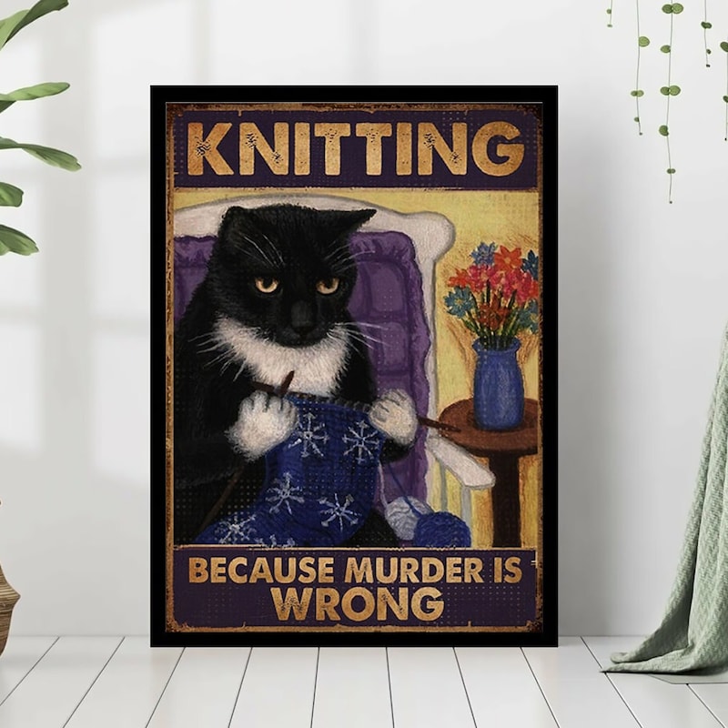 Knitting Poster - Etsy