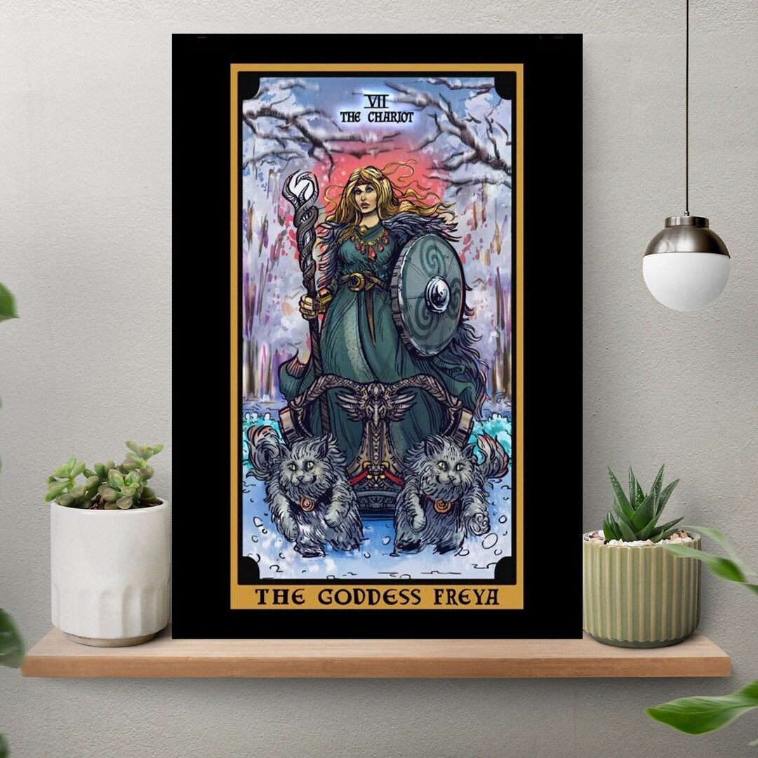 The Goddess Freya Tarot Poster, the Goddess Tarot Card Poster, Witchy ...