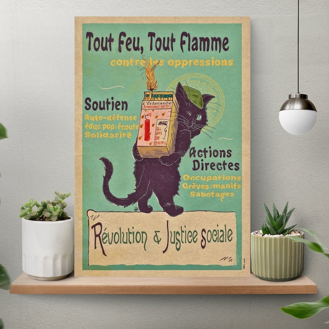 Vintage Jugendstil Katze Poster Katze Vintage Poster - Etsy.de