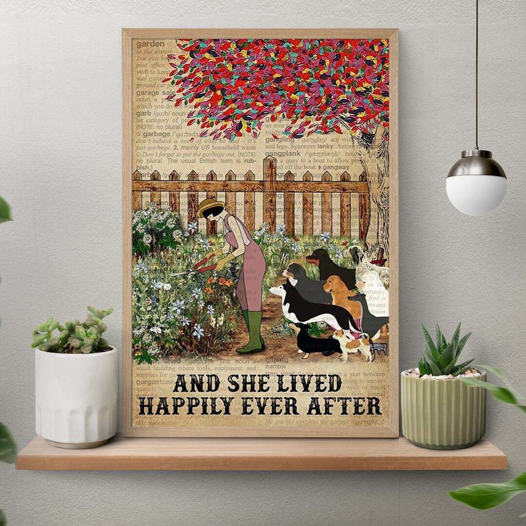And She Lived Happily After Ever Poster, Girl With Dogs Poster ...
