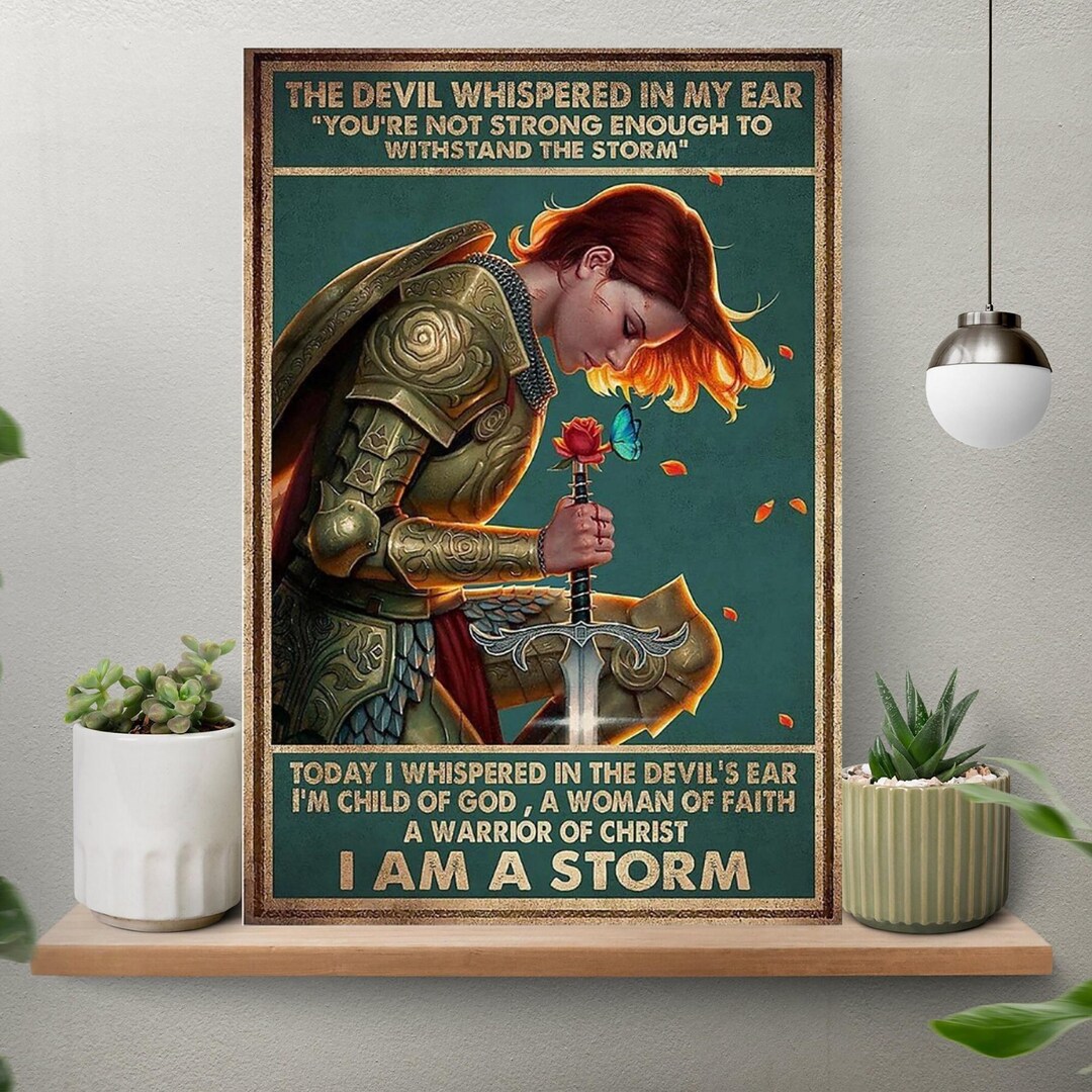 Unframed I Am A Storm Woman Poster, Strong Women Empowerment Wall Art ...