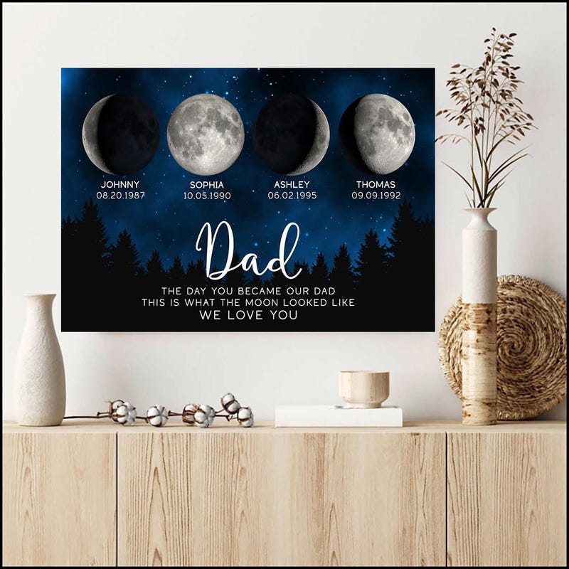 Girl Moon Art Deco - Etsy
